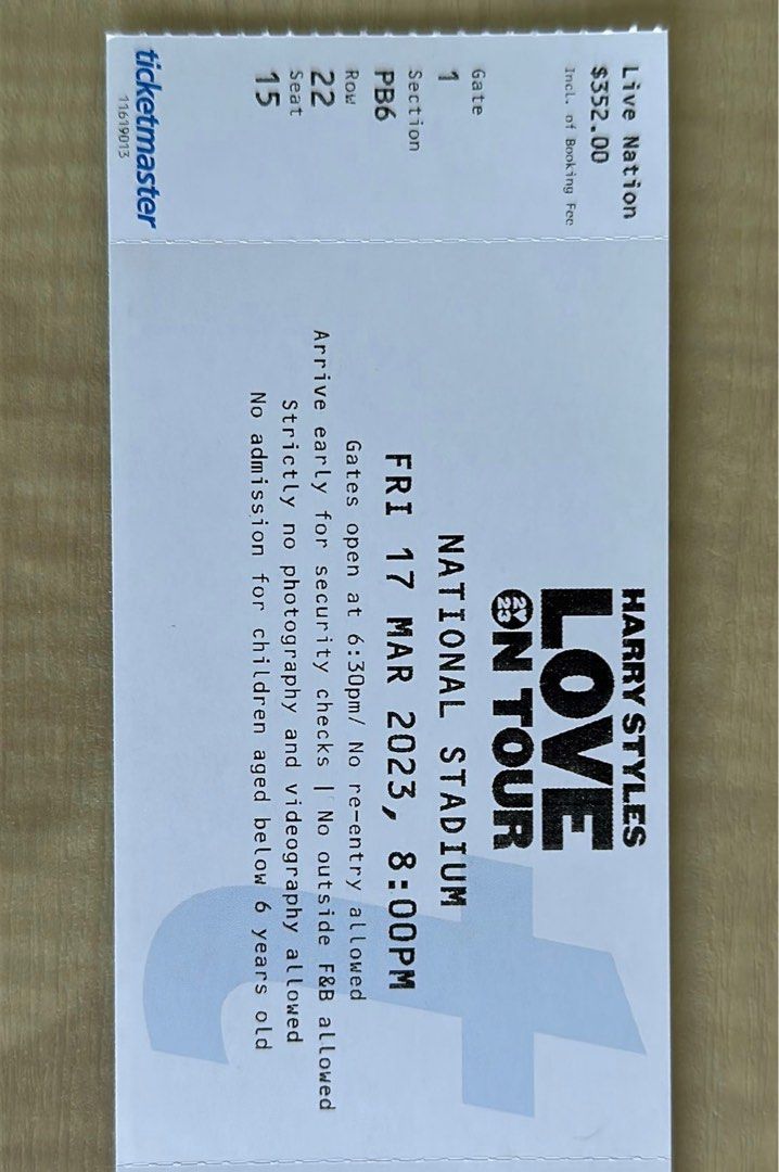 Harry Styles Cat 1 ticket, Tickets & Vouchers, Event Tickets on Carousell