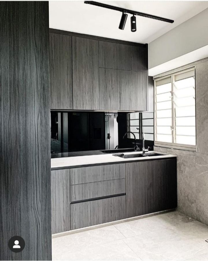 HDB BTO Kitchen Cabinet + Bar Counter, Supply and Install, Solid Pine ...