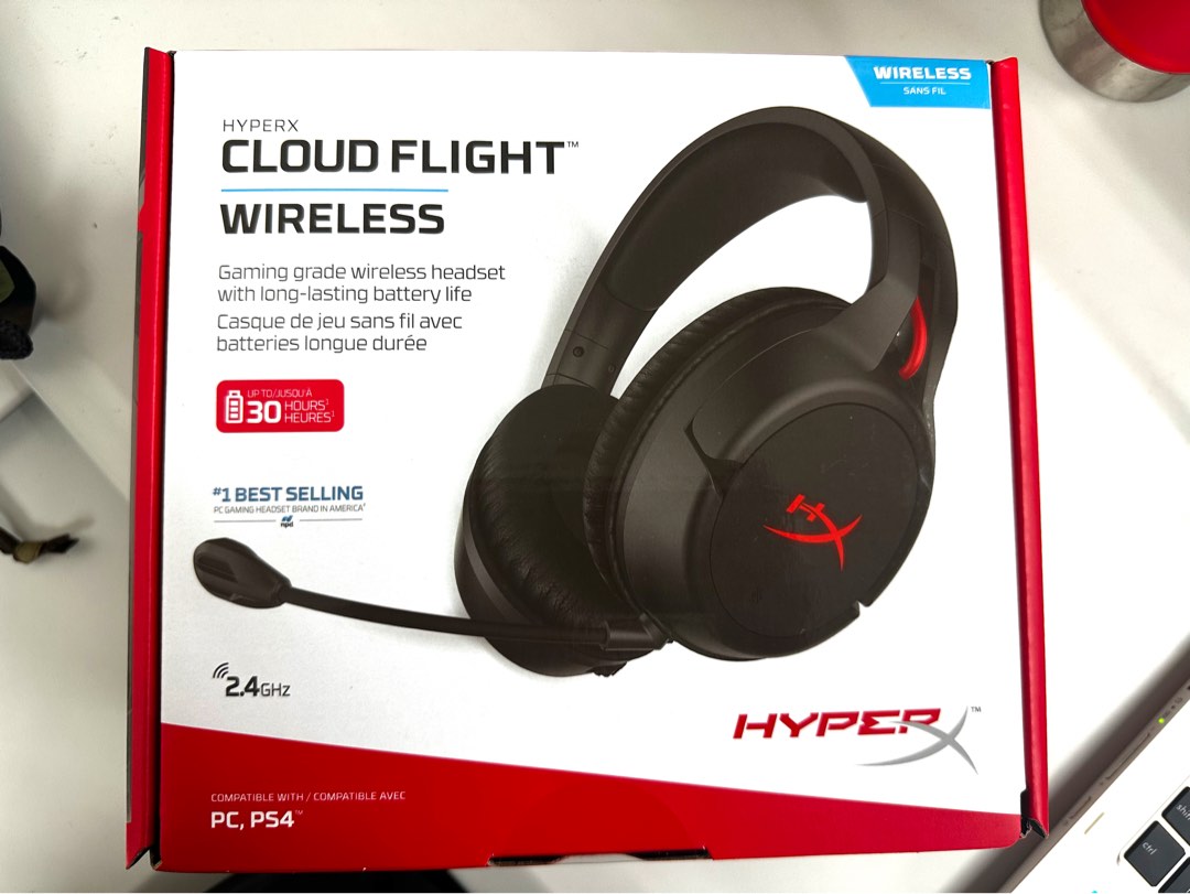 HyperX Cloud Flight Wireless, 音響器材, 頭戴式/罩耳式耳機 - Carousell