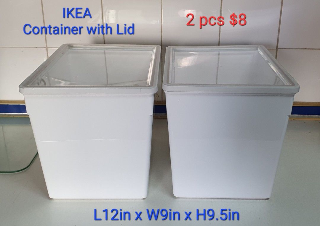 IKEA Containers with Lids, Furniture & Home Living, Kitchenware ...