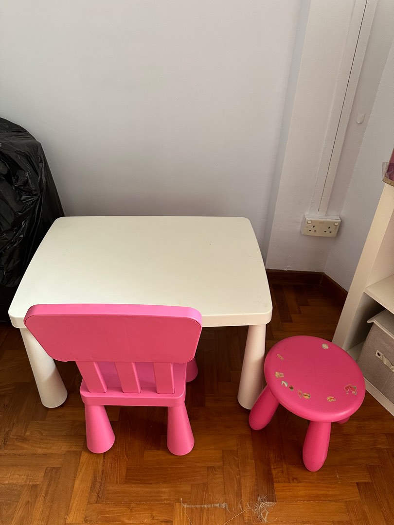 ikea table n chair, Babies & Kids, Baby Nursery & Kids Furniture, Kids ...