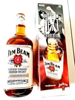 JIM BEAN BOURBON WHISKEY, SINCE 2005, 1 LITRE, Food & Drinks, Alcoholic ...