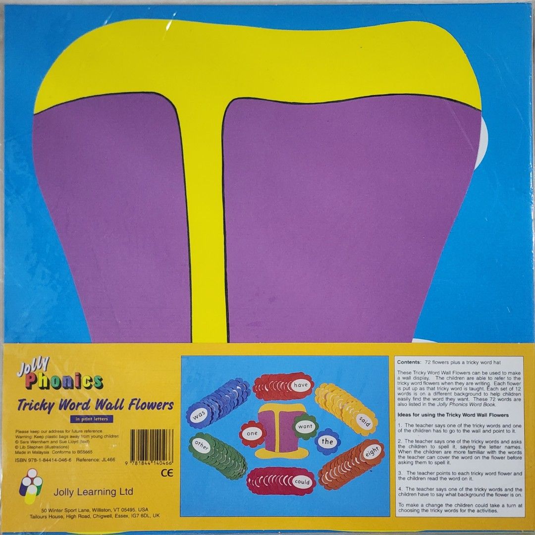 Jolly Phonics Tricky Word Wall Flowers (Hard Cover), Hobbies & Toys ...