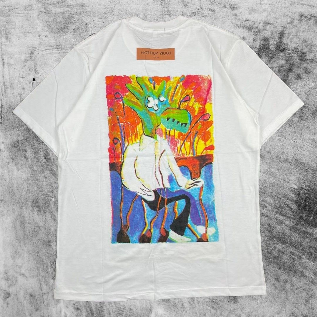 Kaos Louis Vuitton LV Printed Putih, Fesyen Pria, Pakaian , Atasan di ... Kaos Louis Vuitton LV Printed Putih, Fesyen Pria, Pakaian , Atasan di ...