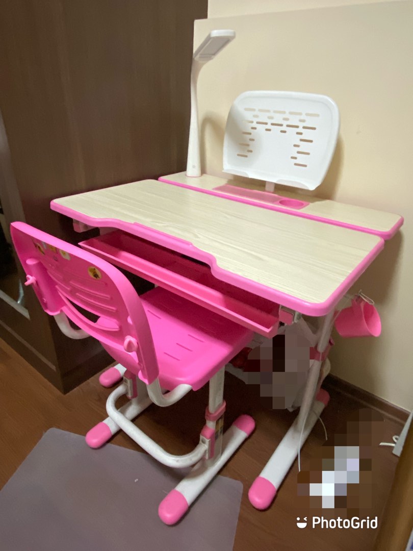 Kids Study Table + chair, Furniture & Home Living, Furniture, Tables ...