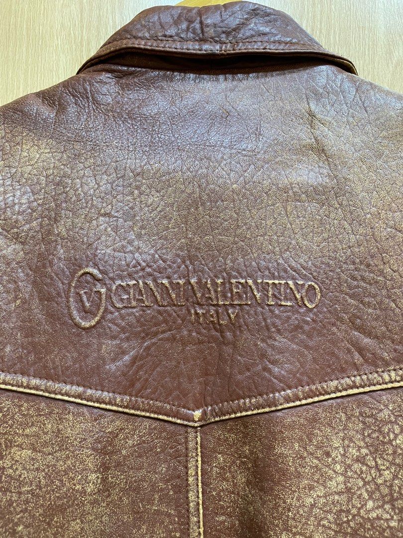 Leather Jacket Gianni Valentino, Men's Fashion, Coats, Jackets and ...