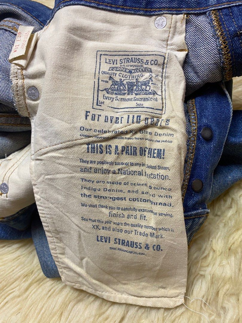Levis Big E Last Model USA Stamp 555, Men's Fashion, Bottoms, Jeans on ...