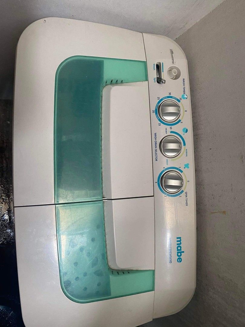 Mabe 9kg Twin Tub Washing Machine, TV & Home Appliances, Washing ...