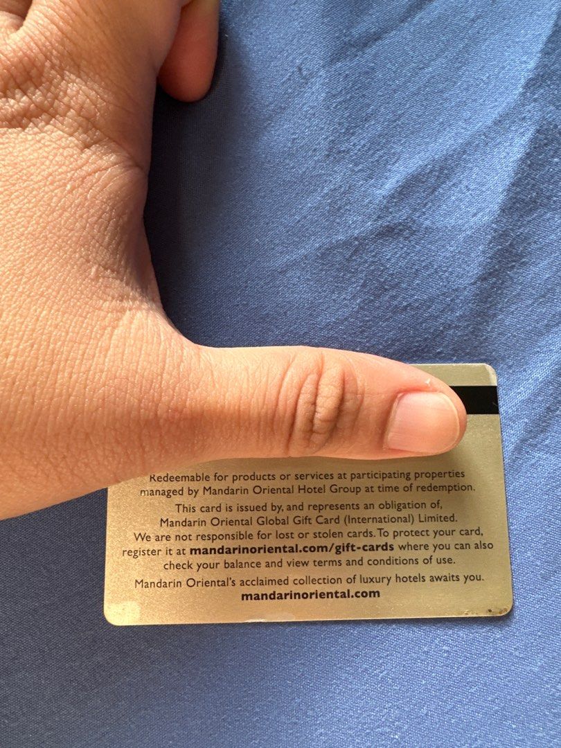 Mandarin Oriental Gift Card, Tickets & Vouchers, Store Credits on Carousell