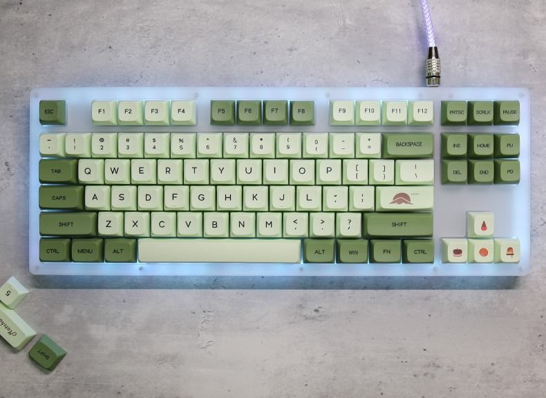 Matcha Theme PBT 124 Keycap Set For Mechanical Keyboard, Computers ...