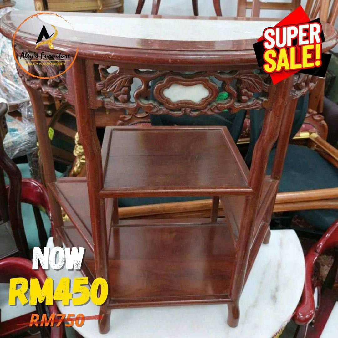 Meja marble teakwood, Furniture & Home Living, Furniture, Other Home ...