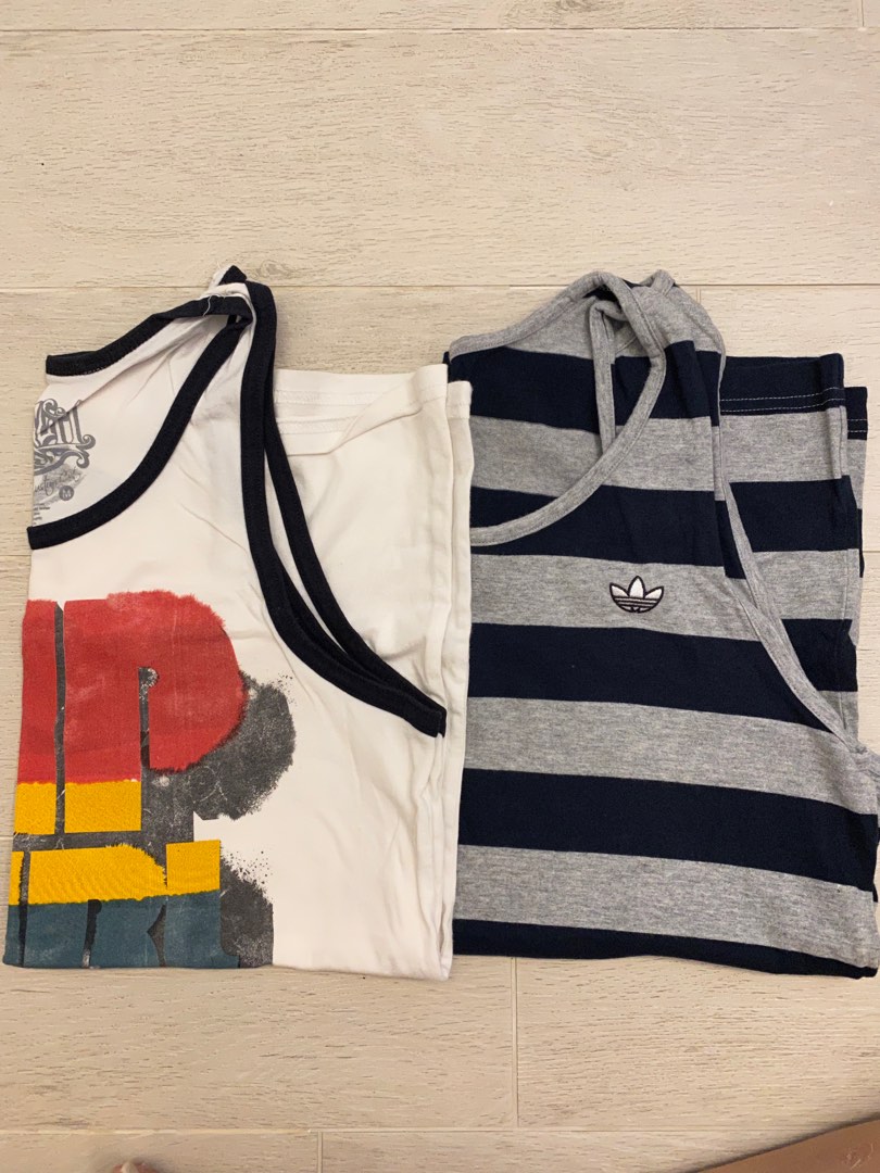 Men rip curl & adidas singlet, Men's Fashion, Activewear on Carousell