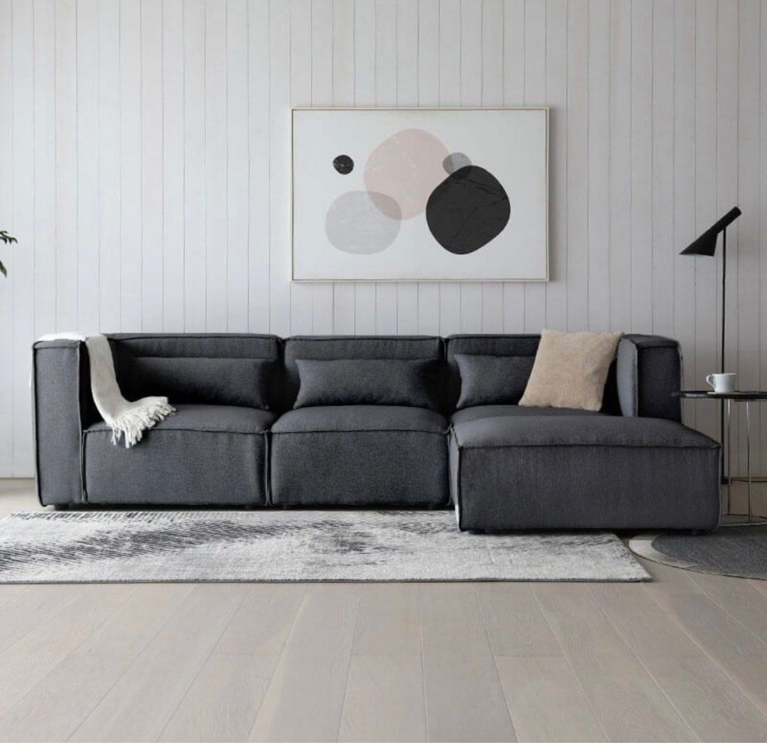 Mod Modular Sofa in Dark Grey, Furniture & Home Living, Furniture ...