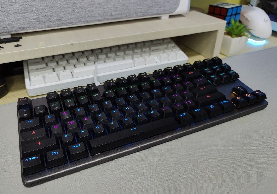 MODIFIED! Tecware Phantom L Brown switch (low profile TKL rgb keyboard ...