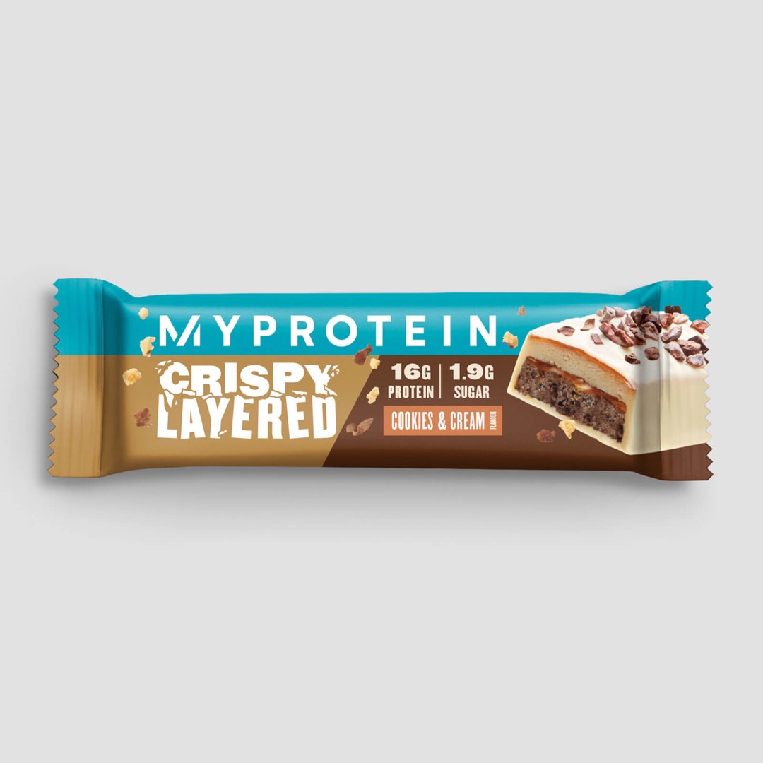 MyProtein Crispy Layered Bar, Health & Nutrition, Health Supplements ...