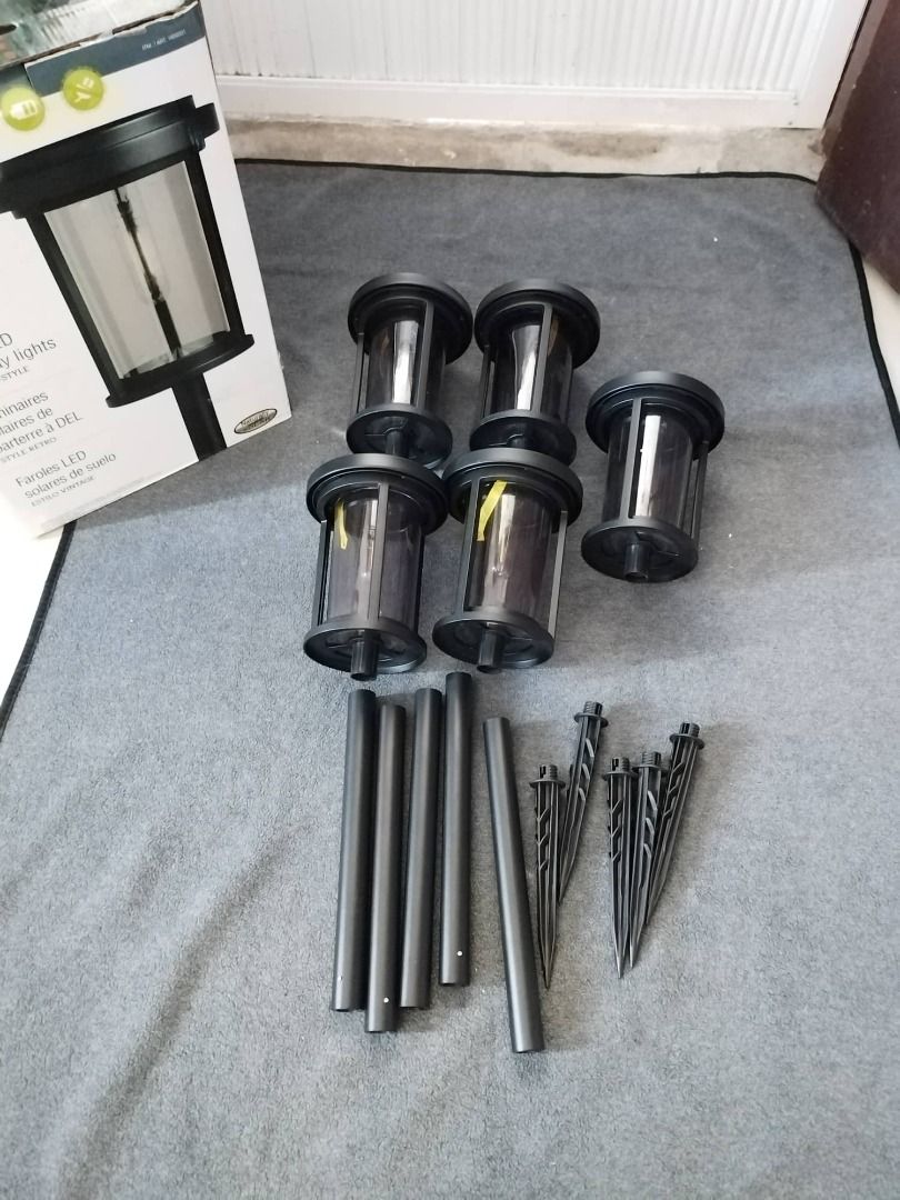 Naturally Solar Set of 5 Solar LED Pathway Lights / 1 set, Furniture ...