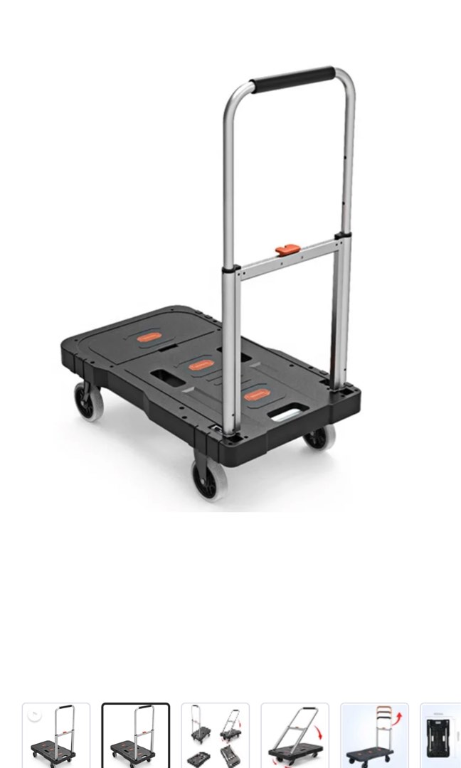 Foldable Trolley 150 kg Capacity Four Wheel Trolley Foldable, Furniture ...