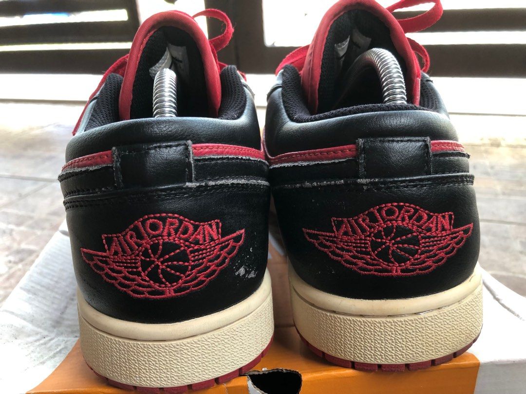 Nike Air Jordan 1 AJ1 Low Black Gym Red Bred, Men's Fashion, Footwear ...