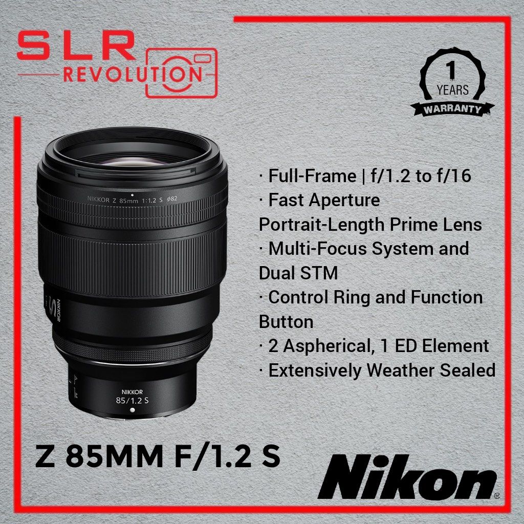 Nikon Z 85MM F1.2 S lens / Nikon Z lens, Photography, Lens & Kits on Carousell