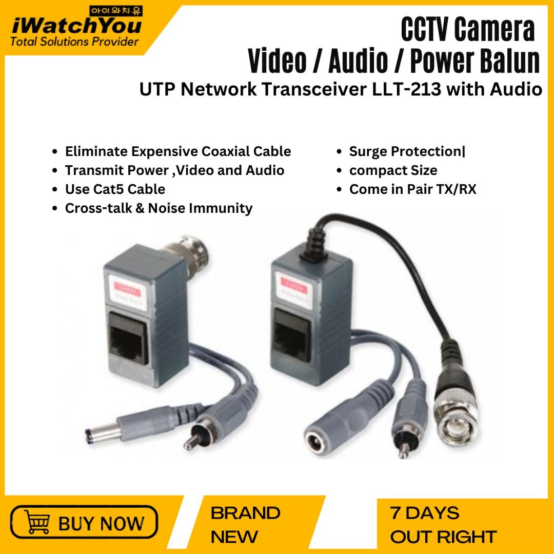 NVL-203 / LLT-213 UTP Video Transceiver (Video Balun Pair), Furniture ...