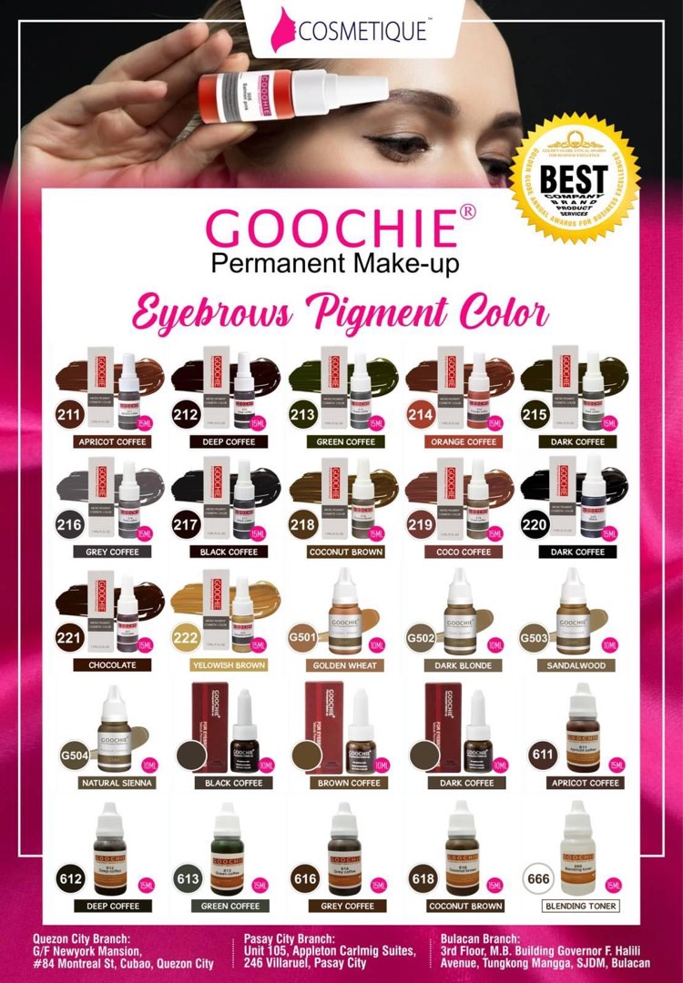 Original Goochie Pigment For Eyebrows And Lip Tattoo, Beauty & Personal ...