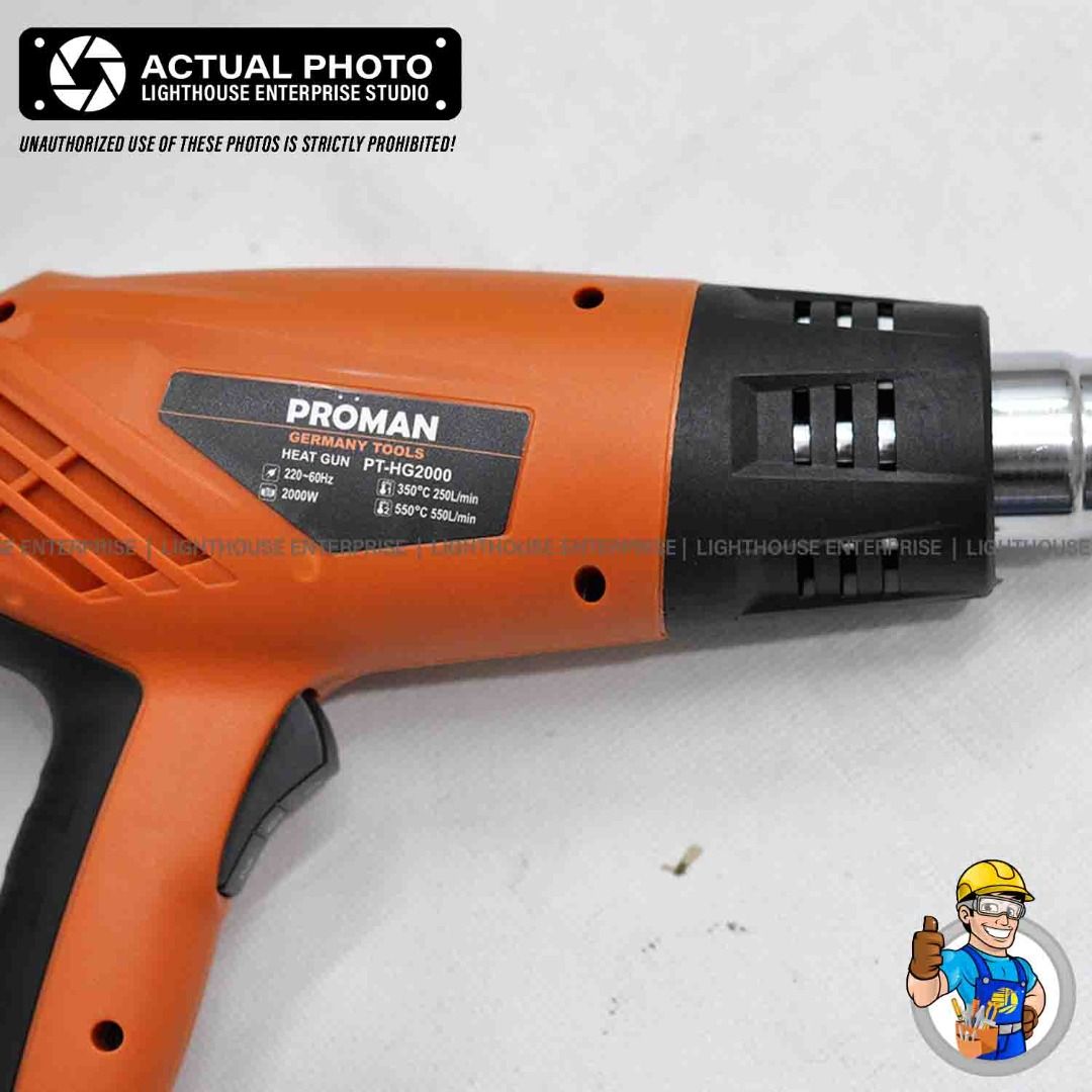 Original! PROMAN Germany 2000W Heat Gun / Adjustable Hot AirGun (PT ...