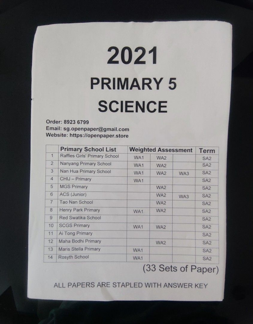 P5 Science Exam Paper 2021, Hobbies & Toys, Books & Magazines ...