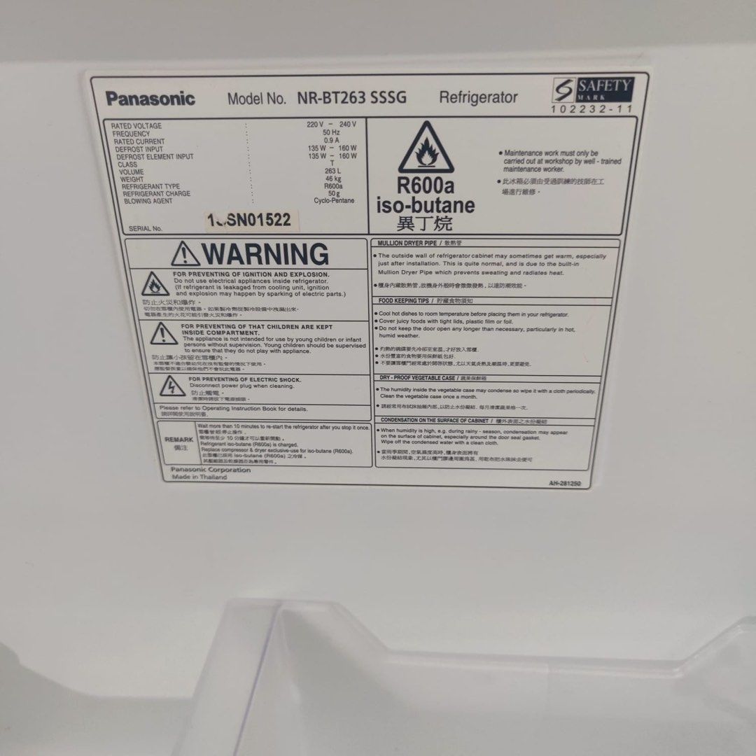 Panasonic Refrigerator, TV & Home Appliances, Kitchen Appliances ...