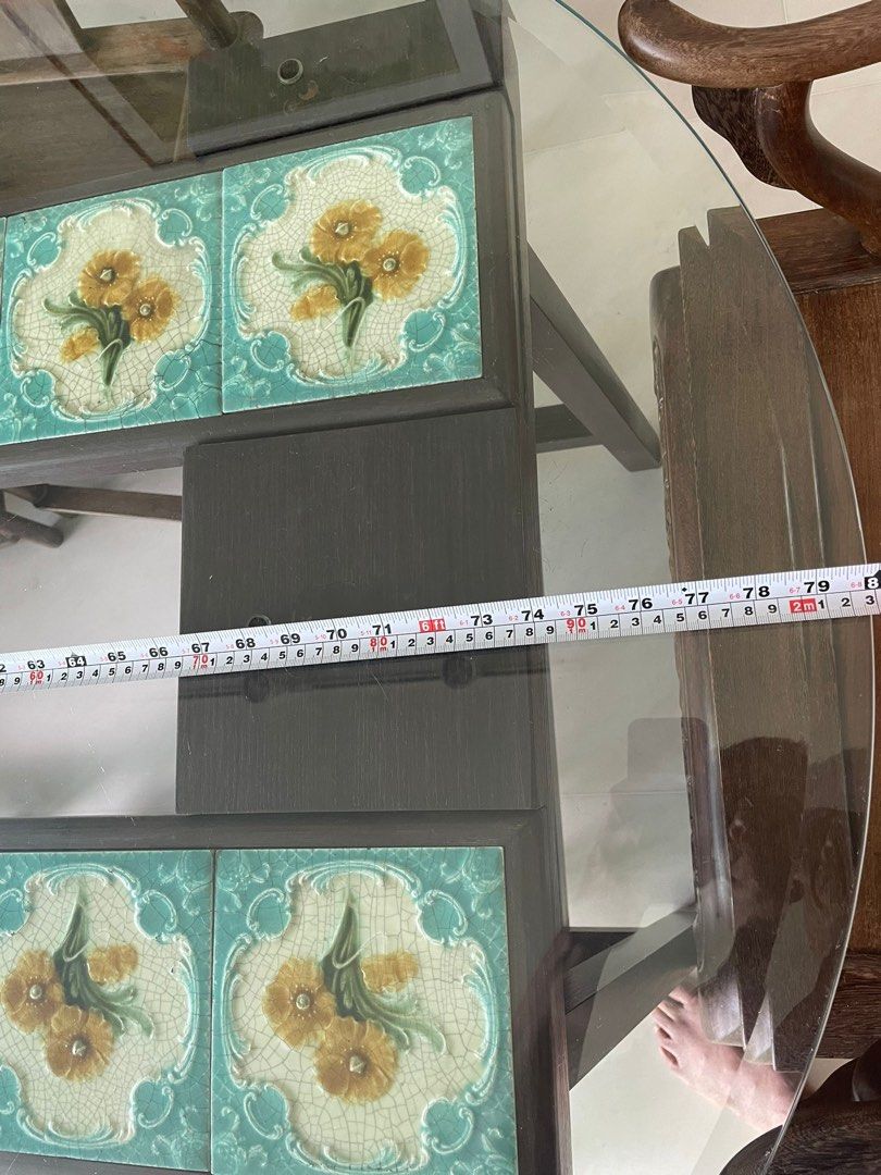 Peranakan Antique Dining Table Set, Furniture & Home Living, Furniture ...