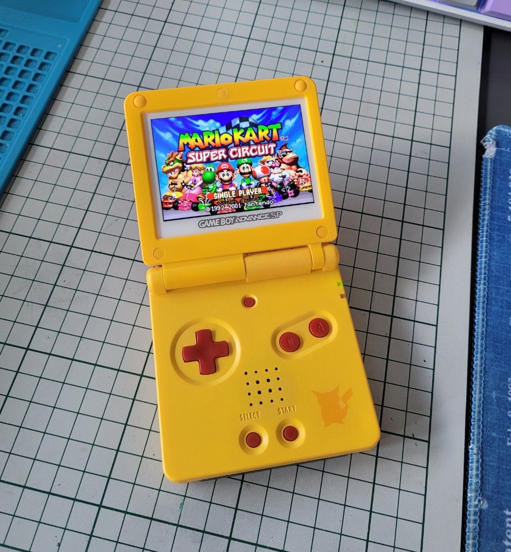 Pikachu IPS Modded Gameboy Advance SP GBA Nintendo Game Boy Pokemon, Video Gaming, Video Game ...