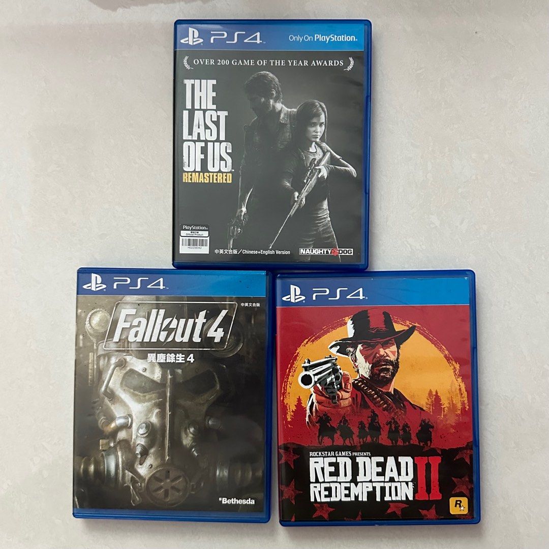 PlayStation 4 (Last of Us bundle) with Fallout 4, Red Dead Redemption 2 ...