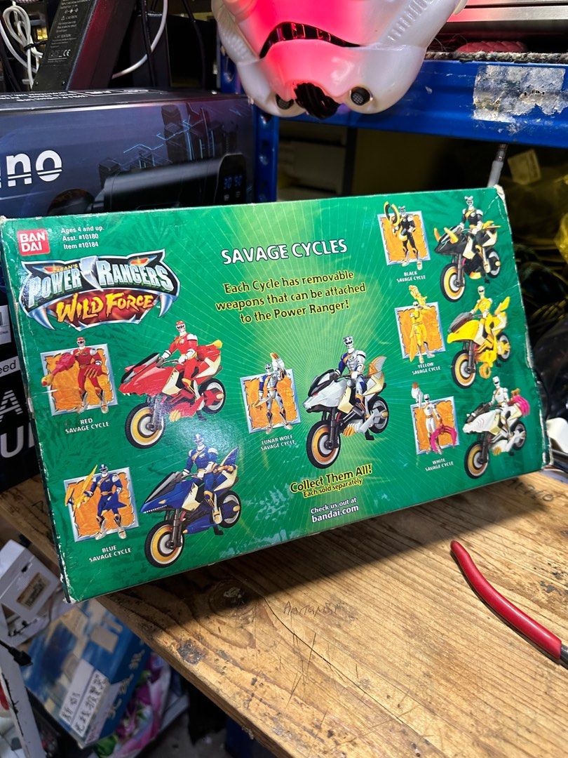 Vintage Power Rangers Wild Force,Yellow Savage Cycle, Hobbies & Toys ...