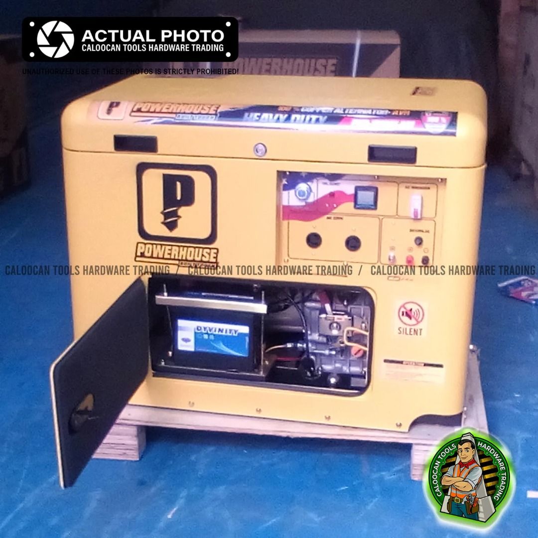 POWERHOUSE 8.5kva Diesel Silent Type Generator with Battery for ...