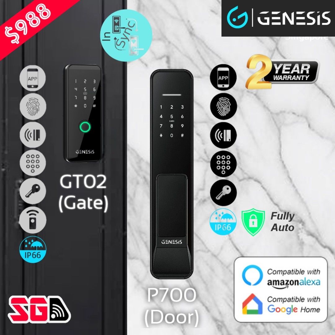 ⭐️Premium Bundle⭐️ GENESIS GT02 Revo Gate + P700 Auto Push Pull IoT App ...
