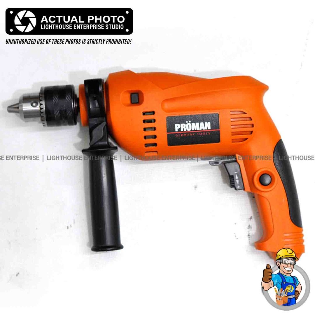 PROMAN Germany Tools 1000W Power Hammer Drill/Impact Drill (PR1600 ...