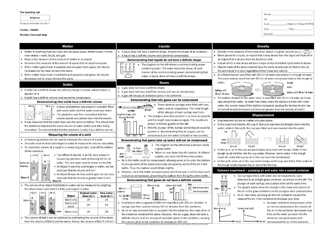 PSLE P6 P5 P4 P3 Science Notes / Science Answering Technique / Lower ...