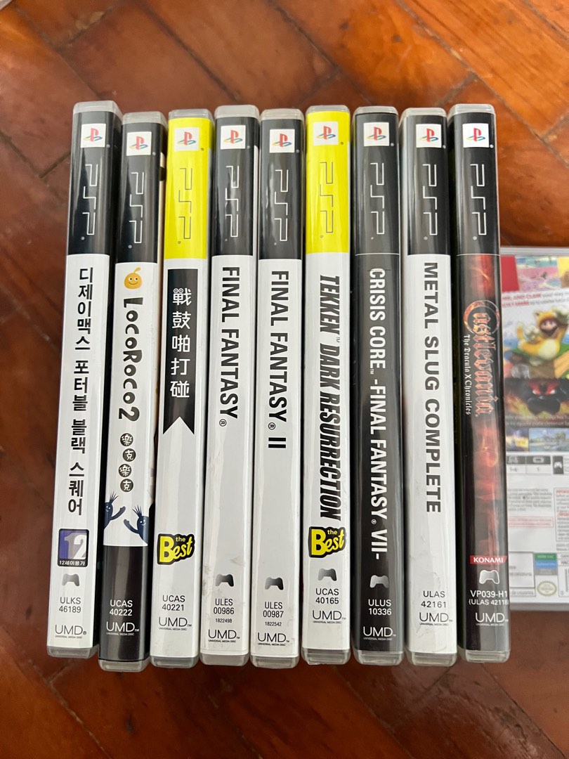 PSP Games - Black square, locoroco 2, Patapon, Final Fantasy, Tekken ...