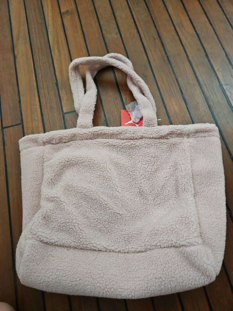 Puma furry tote bag in pink, Women's Fashion, Bags & Wallets, Tote Bags ...