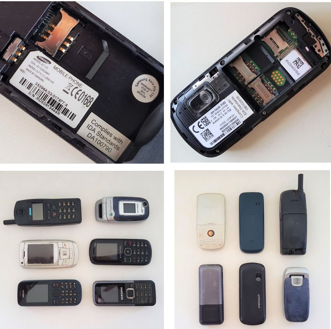 Rare Collectibles, 6 Retro Mobile Phones, Nokia, Samsung, Siemens, Sony ...