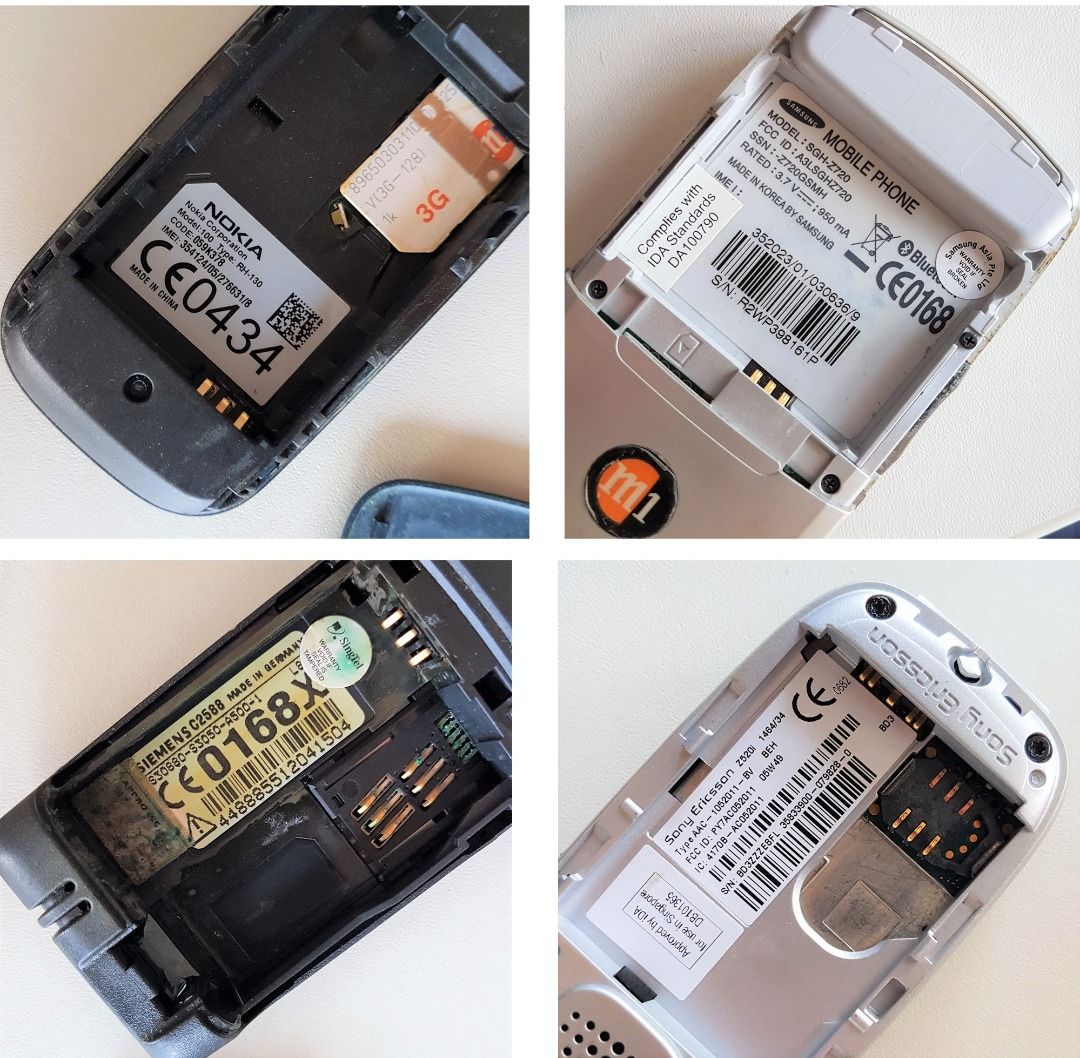 Rare Collectibles, 6 Retro Mobile Phones, Nokia, Samsung, Siemens, Sony ...