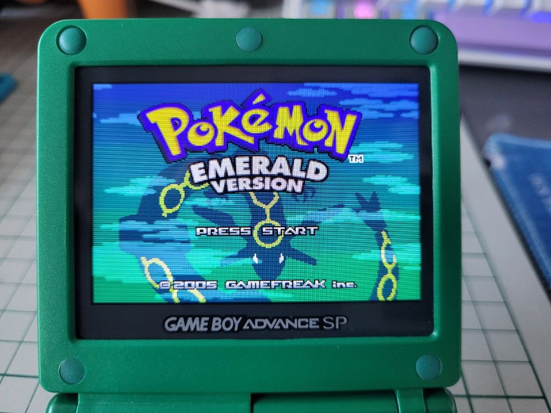 Rayquaza IPS Modded Gameboy Advance SP Nintendo Game Boy GBA Pokemon, Video Gaming, Video Game ...