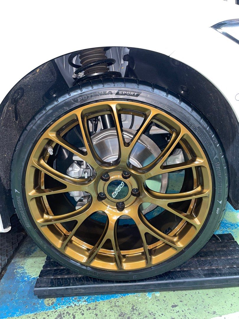 Rays Racing VR G16 20in bronze rims with tyres, Car Accessories, Tyres ...