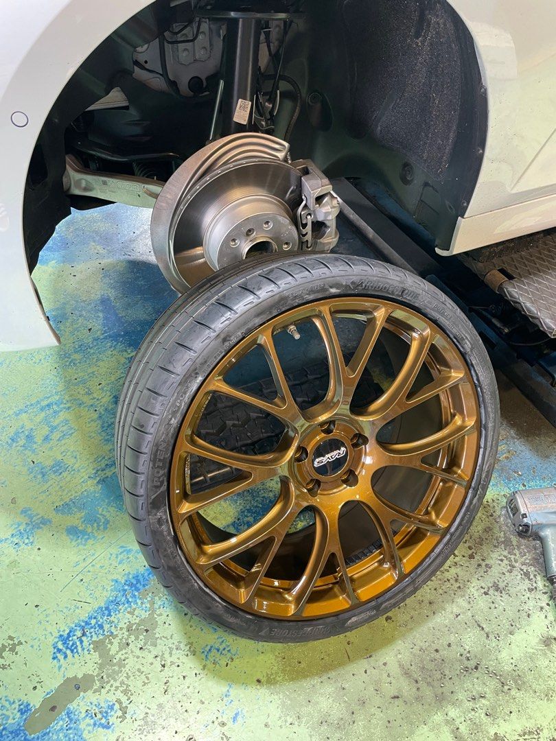 Rays Racing VR G16 20in bronze rims with tyres, Car Accessories, Tyres & Rims on Carousell