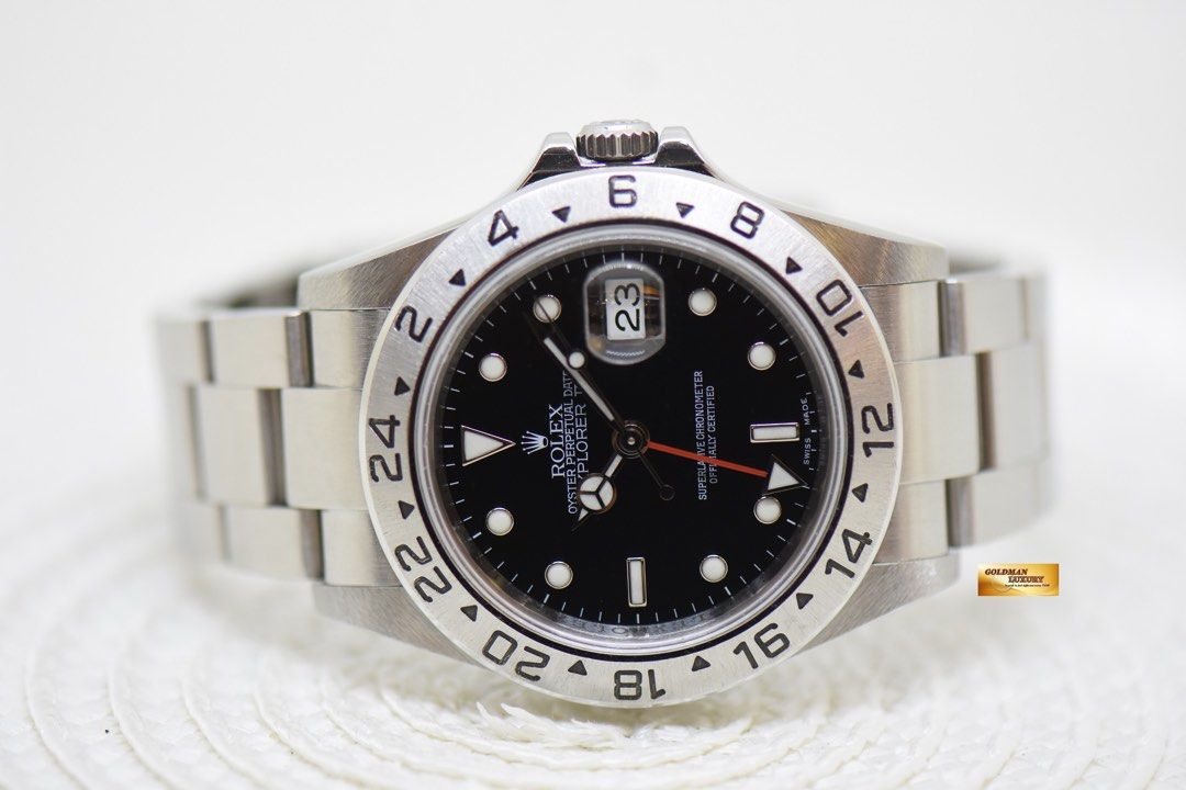 ROLEX OYSTER PERPETUAL EXPLORER II 40mm STEEL BLACK DIAL CALIBRE 3185 ...