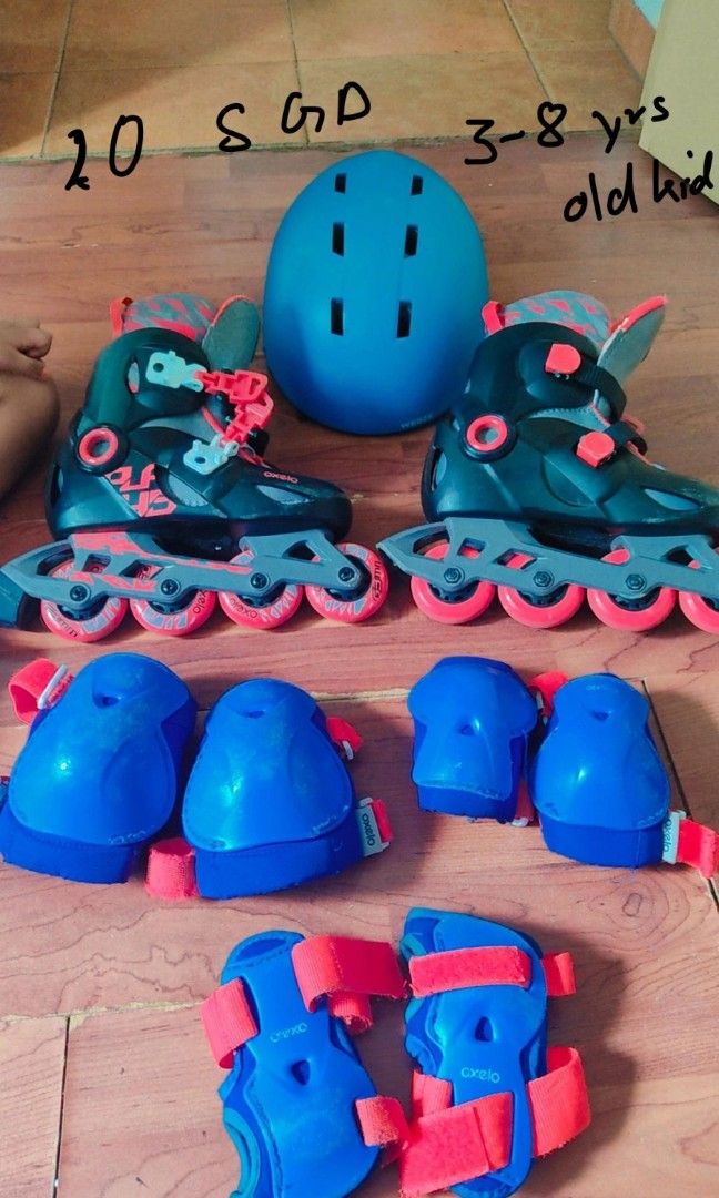 Roller skates with helmet and guard's, Sports Equipment, Sports & Games ...