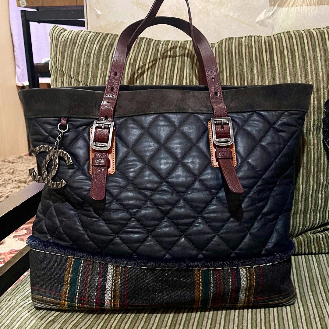 ‼️RUSH SALE CHANEL 15K ONLY‼️ Chanel Paris-Edinburg Black Tote Mixed Leather with Flannel on ...