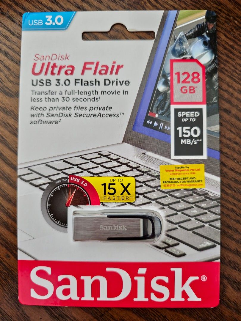 Sandisk Ultra Flair 128GB, Computers & Tech, Parts & Accessories, Hard ...