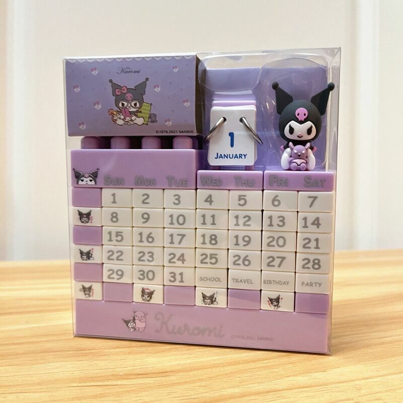 [SANRIO JAPAN] SANRIO CHARACTERS KUROMI BLOCK BRICK CALENDAR MADE IN ...