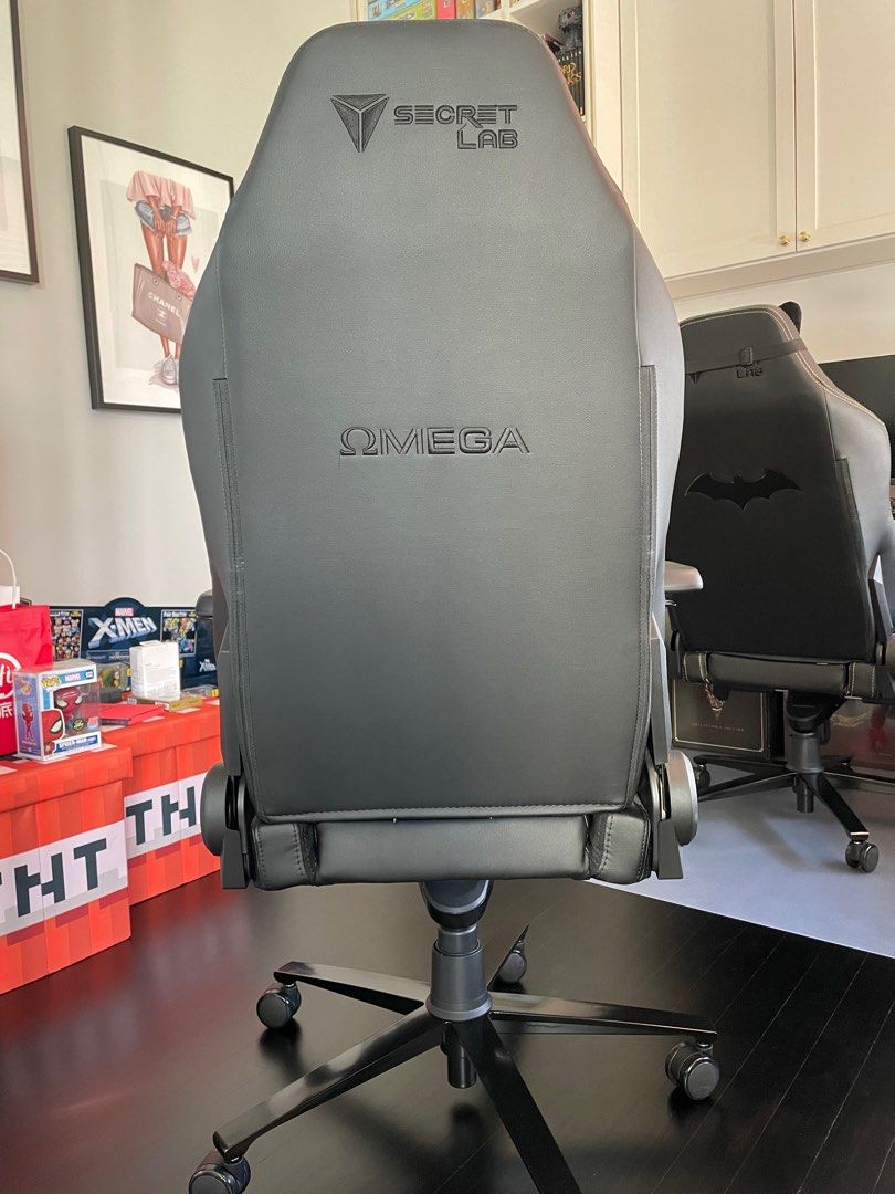 Secret Lab Omega chair black, Furniture & Home Living, Furniture ...