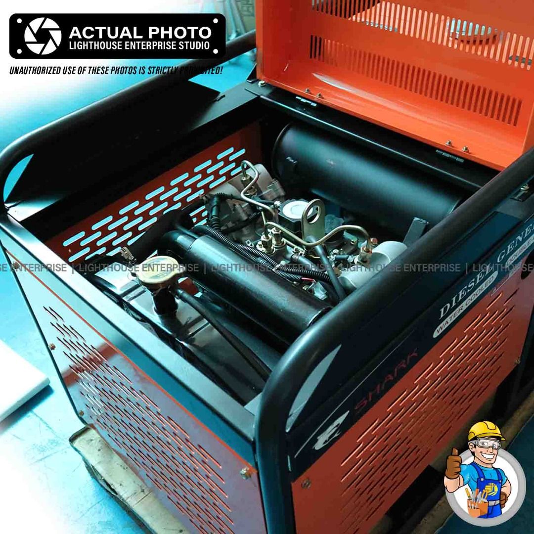 SHARK ITALY 4.5kva 300A Open Type Water Cooled Diesel Welding Generator ...